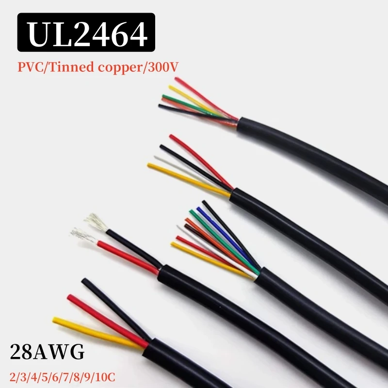 1/5M UL2464 Sheathed Cable 28AWG 2/3/4/5/6/7/8/9/10 Core Electronic ...