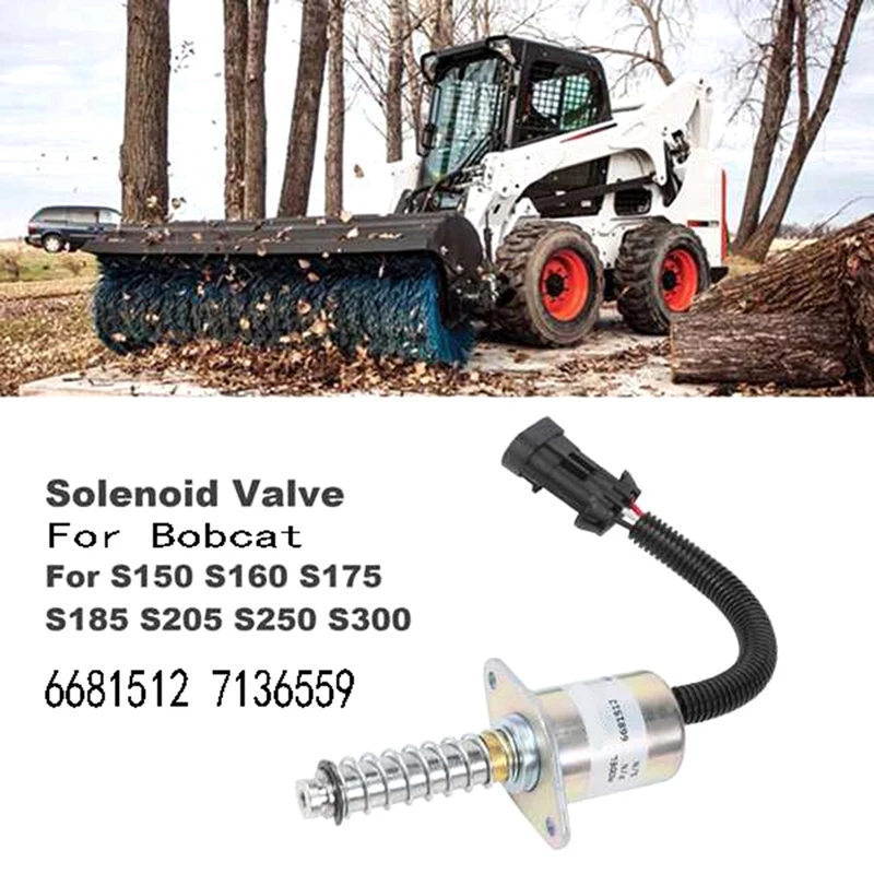 Shut-Off-Solenoid-12V-Stop-Solenoid-For-Bobcat-S150-S160-S175-S185-S205 ...
