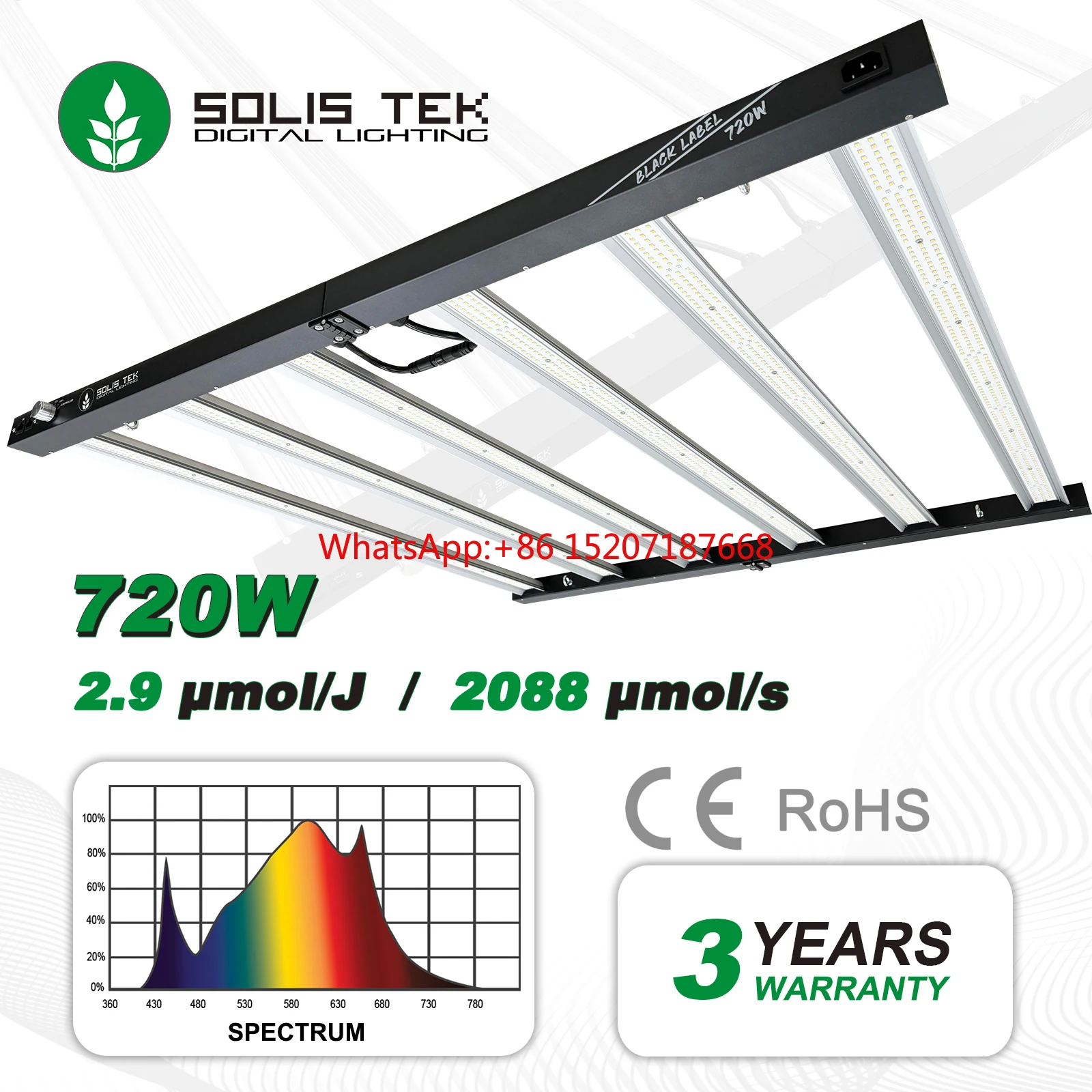 720W Samsung LM301H EVO Full Spectrum High PPFD 2.9 4-Level Dimmable ...