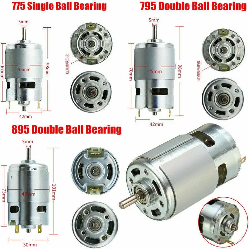 High-Power-Large-Torque-Motor-775-795-895-Motor-Ball-Bearing-Shaft-Low ...