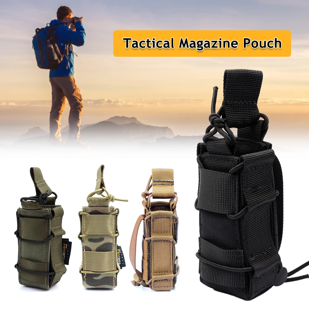 Tactical-Magazine-Pouch-Military-Molle-Single-Pistol-Mag-Bag-Flashlight ...