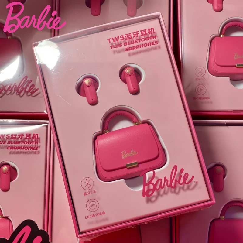 Genuine-Miniso-Barbie-Series-Tws-Bluetooth-Headphones-Pink-Cute ...