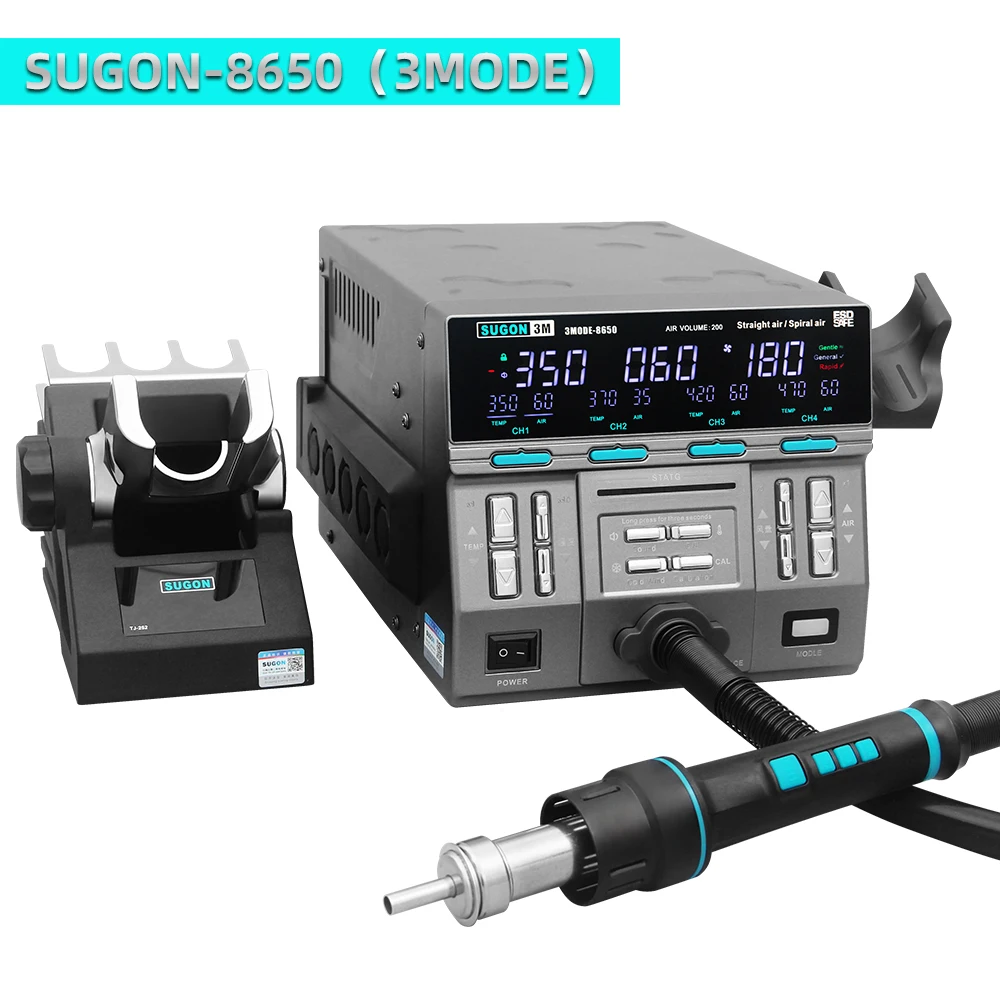 SUGON 8650 1300W Hot Air Rework Station 3 Mode Digital Display ...