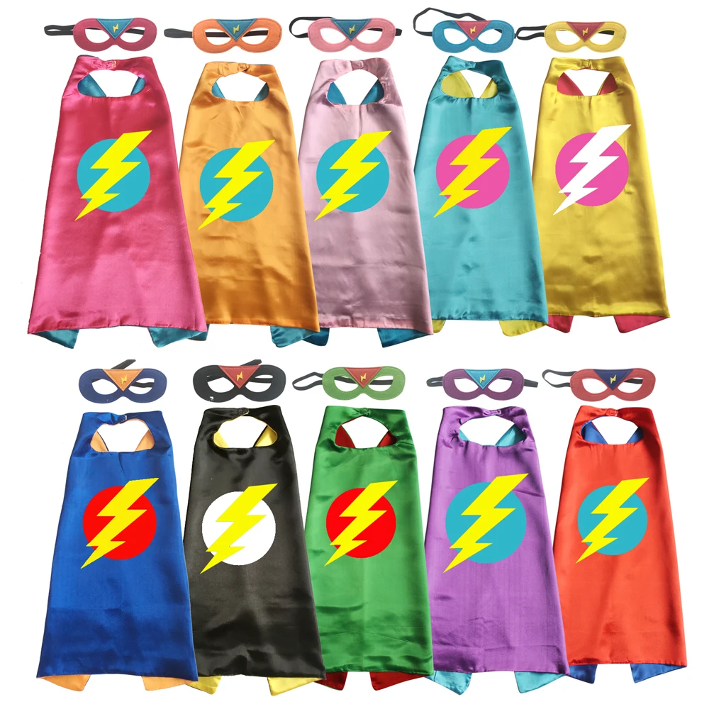 Lightening-Bolt-Superhero-Cape-Costumes-Flash-Cape-with-Mask-Cosplay ...