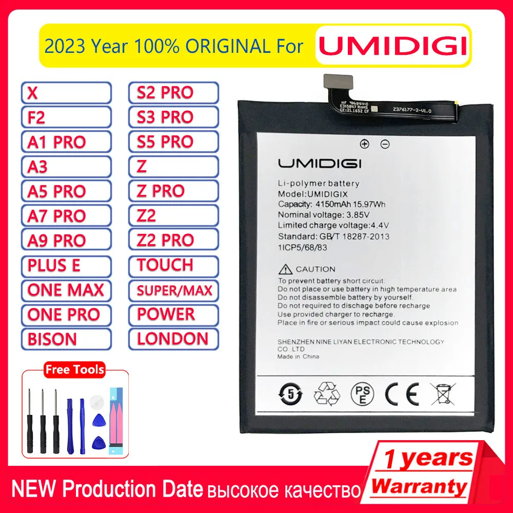 Batería recargable Original para UMI Umidigi X F1 F2 A1 A3 A5 A7 A9 One ...
