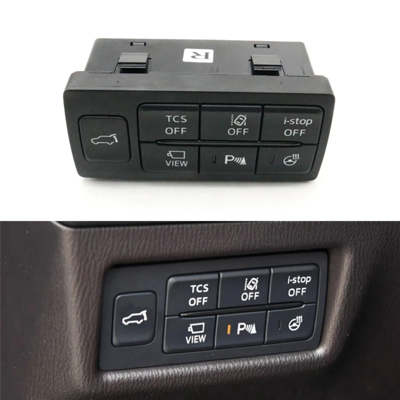 Car-Multifunctional-Reversing-Radar-Warning-Button-TCS-I-stop-Switch ...