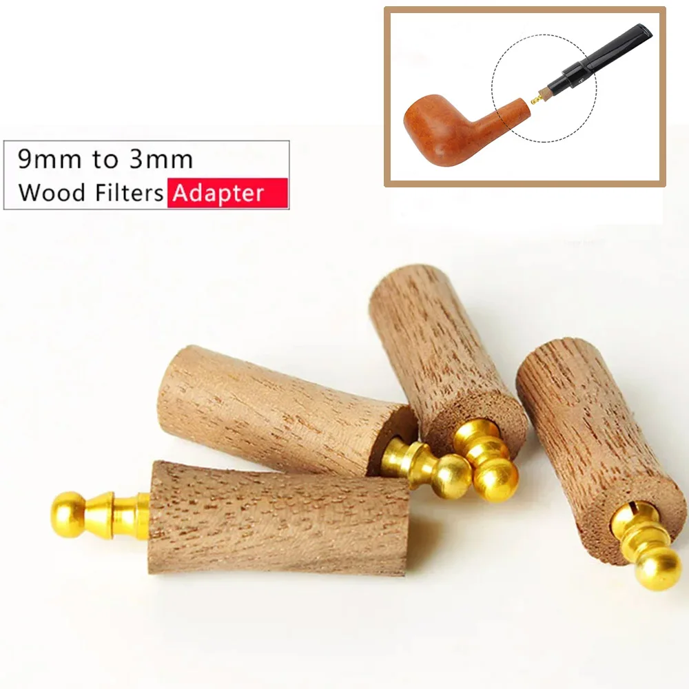 10set-Ebony-wood-9mm-To-3mm-Tobacco-Pipe-Stem-Filter-Element-Converter ...
