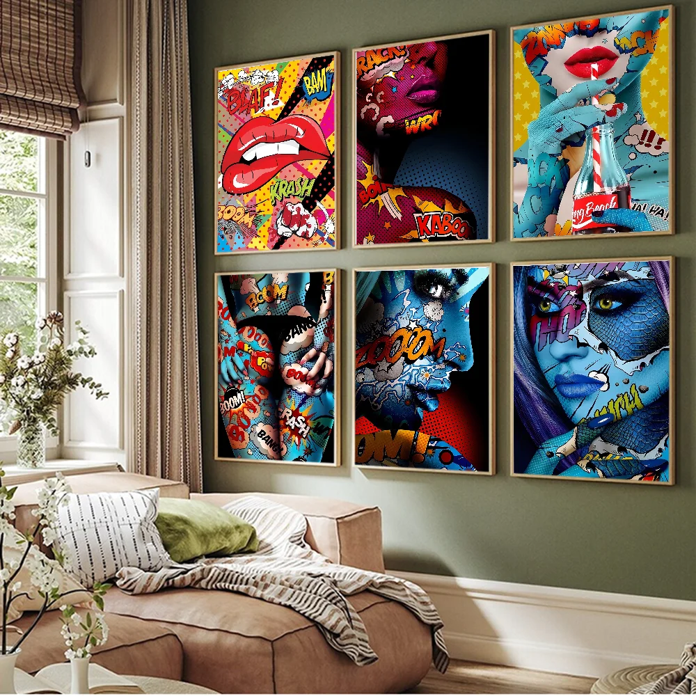 Graffiti Abstract Cool Girl DIY Sticky Poster Waterproof Paper Sticker ...