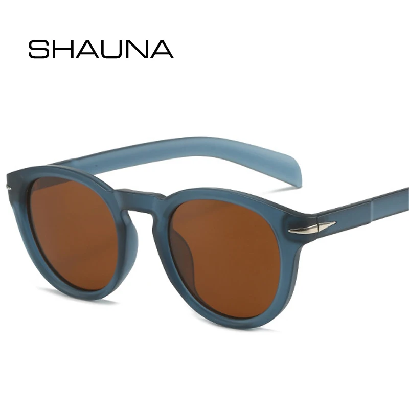 SHAUNA Retro Round Men Sunglasses Shades UV400 Fashion Brand Designer ...