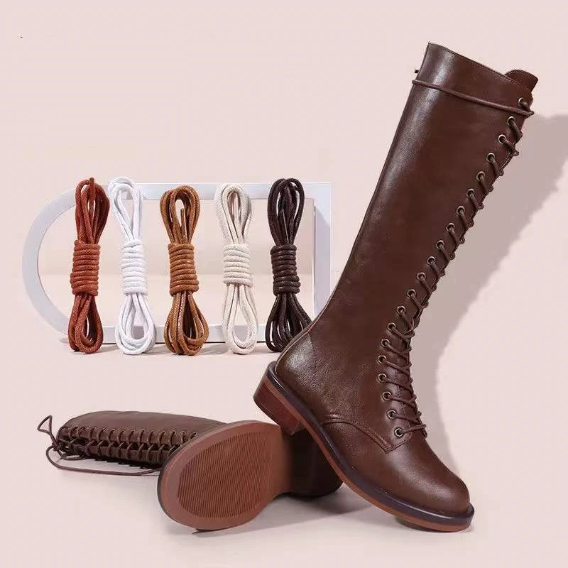 Leather Shoelaces Long Boots | Extra Long Leather Laces | Extra Long ...