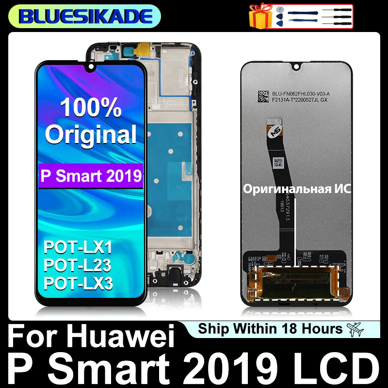 Oryginalny 6.21 "dla Huawei P inteligentny 2019 wyświetlacz LCD z ...