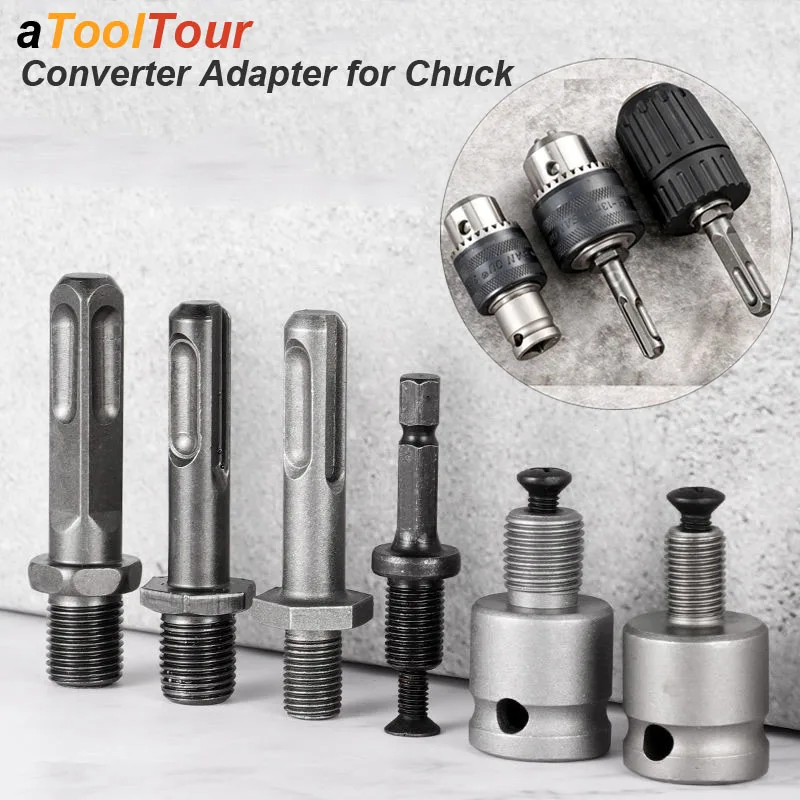 Drill-Chuck-Converter-Adapter-for-Impact-Wrench-Power-Driver-Electric ...