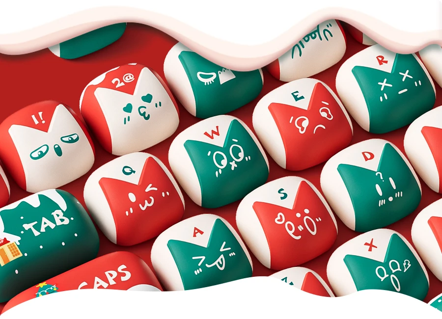 Akko Рождественские колпачки клавиш MOG PBT 137 шт | AliExpress