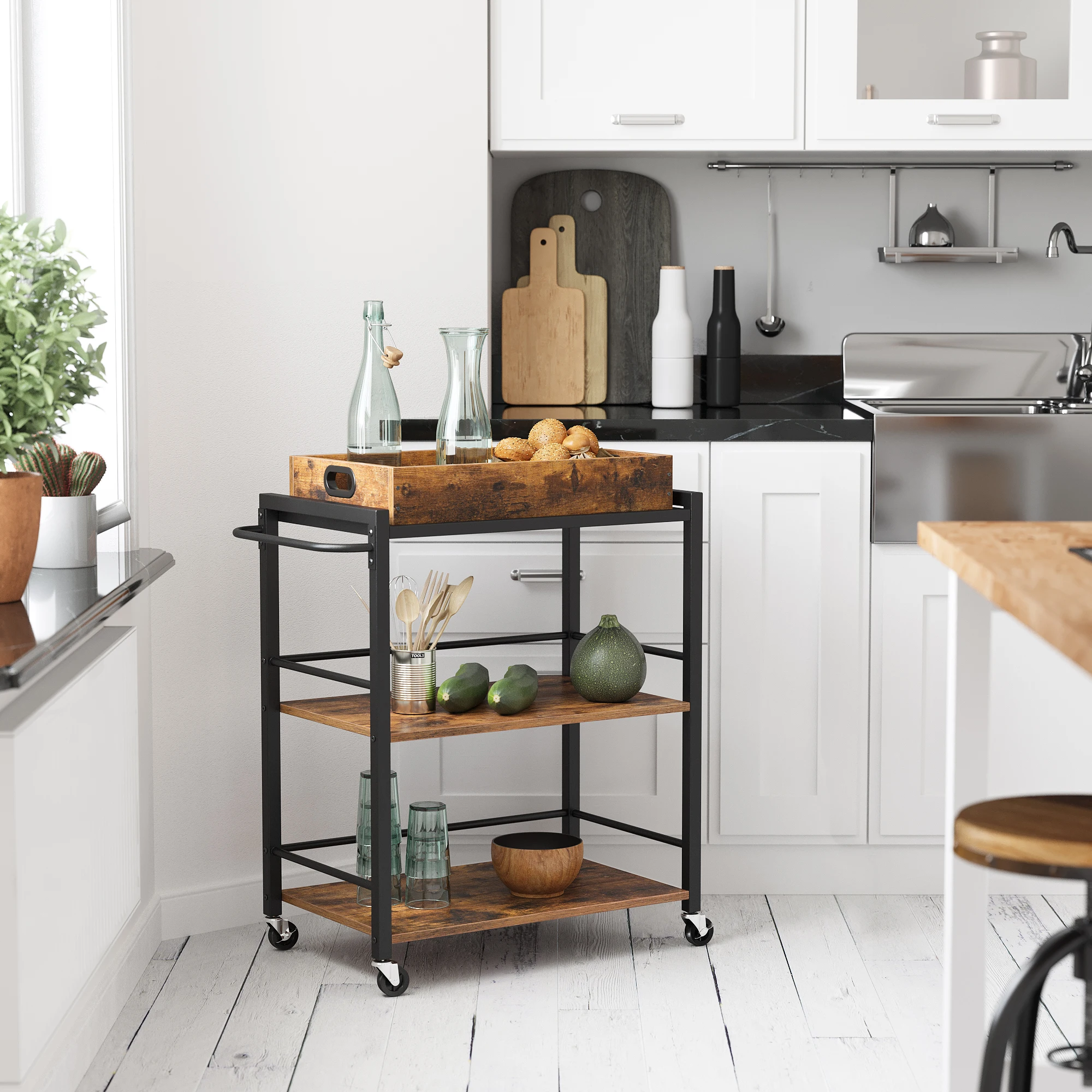 Tray Trolley with Wheel: The Ultimate Kitchen Utility Solution for Busy ...