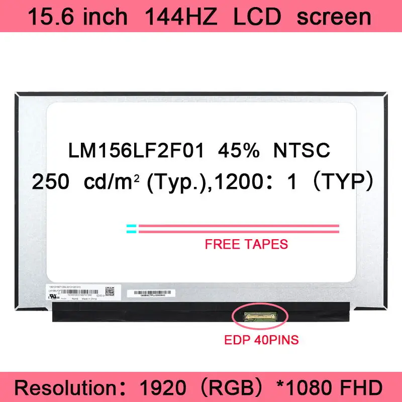 15-6-144HZ-IPS-Laptop-LCD-ekran-LM156LF2F01-N156HRA-EA1-NV156FHM-NX3 ...