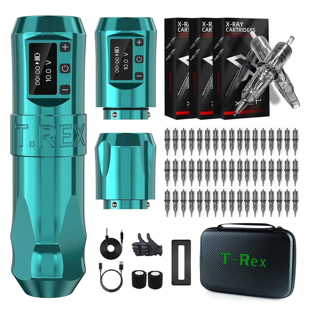 T-Rex-Wireless-Tattoo-Machine-Kit-Rotaty-Battery-Pen-With-Portable-Power-Pack-2400mAh-Cartridge ...