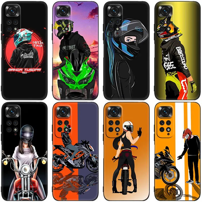 Moto-Cross-Motorcycle-Sports-Black-Phone-Case-For-Xiaomi-Redmi-Note-12 ...