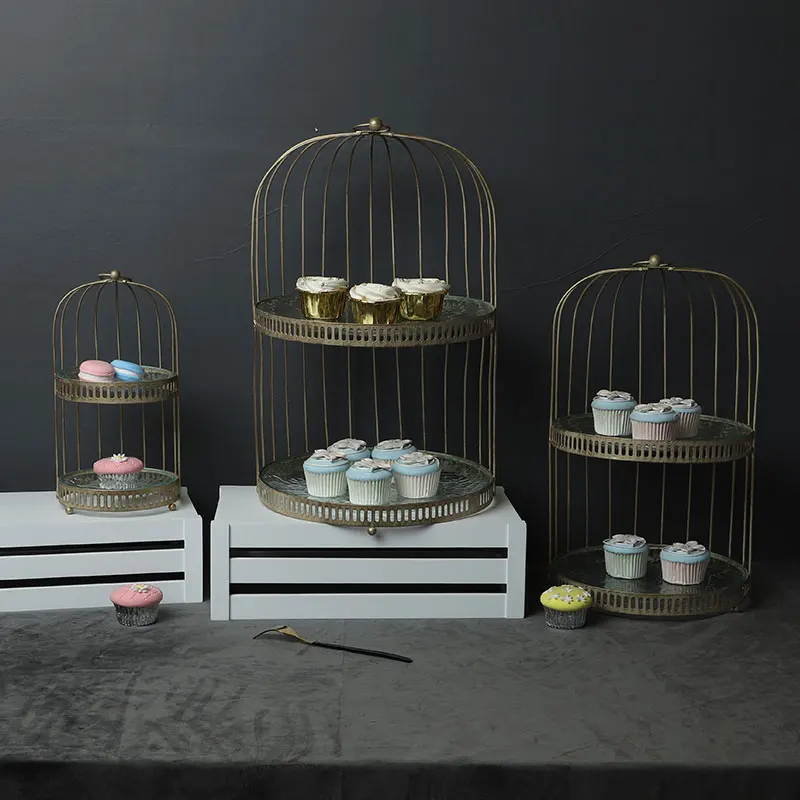 European Dessert Table Decoration Iron Bird Cage Cake Frame Buffet ...