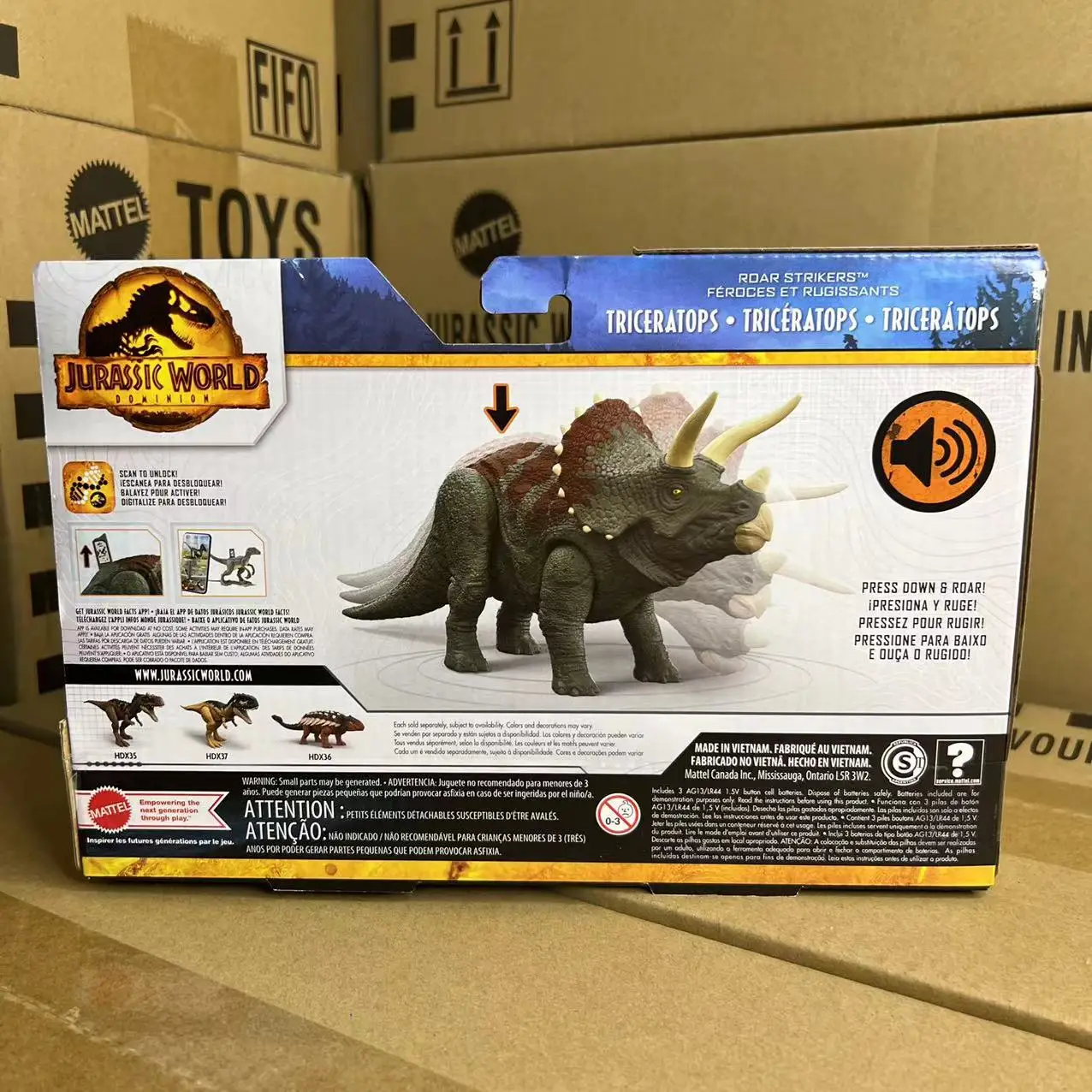 Triceratops Jurassic Park Toy