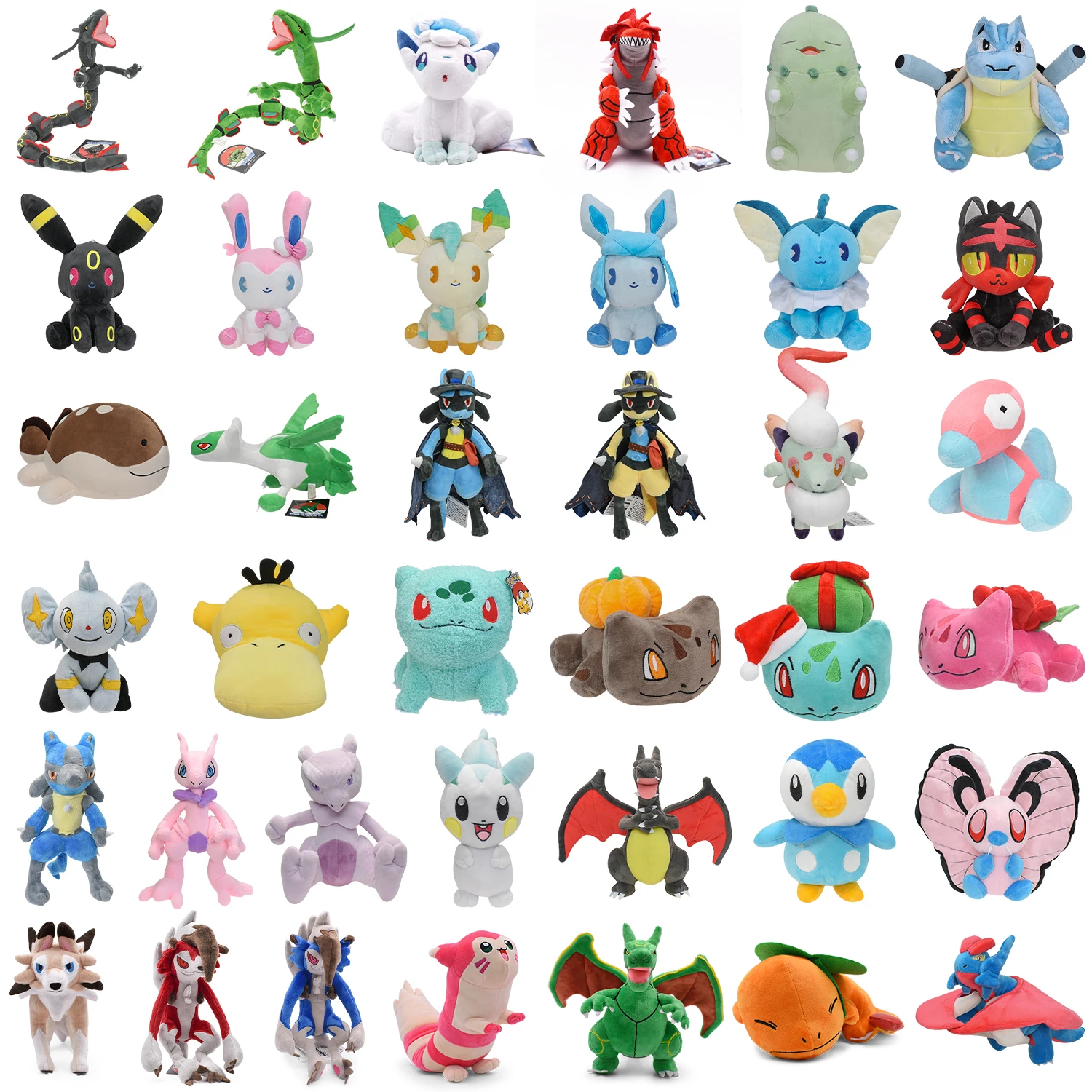 Generic 38 Styles Pokemon Cartoon Plush Toy Shiny Rayquaza Charizard ...