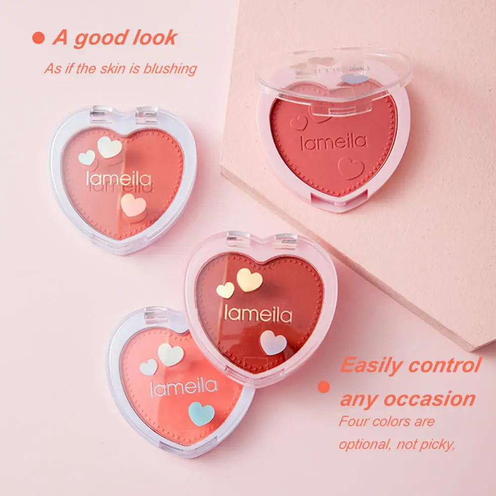 Blush Love Shape Blush Palette Natural-looking Blush Sweat-proof ...