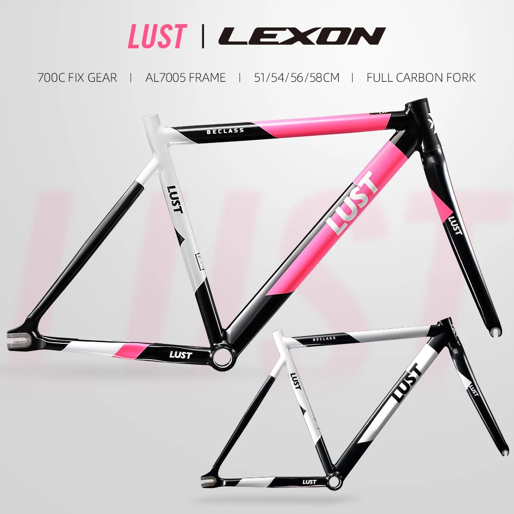 LEXON-LUST-Fixed-Gear-Bike-Frame-Superlight-AL7005-Tripple-Butted-Track-Single-Speed-Road-Bike ...