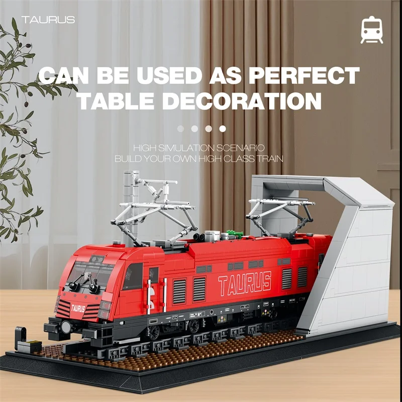 1939PCS City Passenger train Building Blocks European Electric Train ...