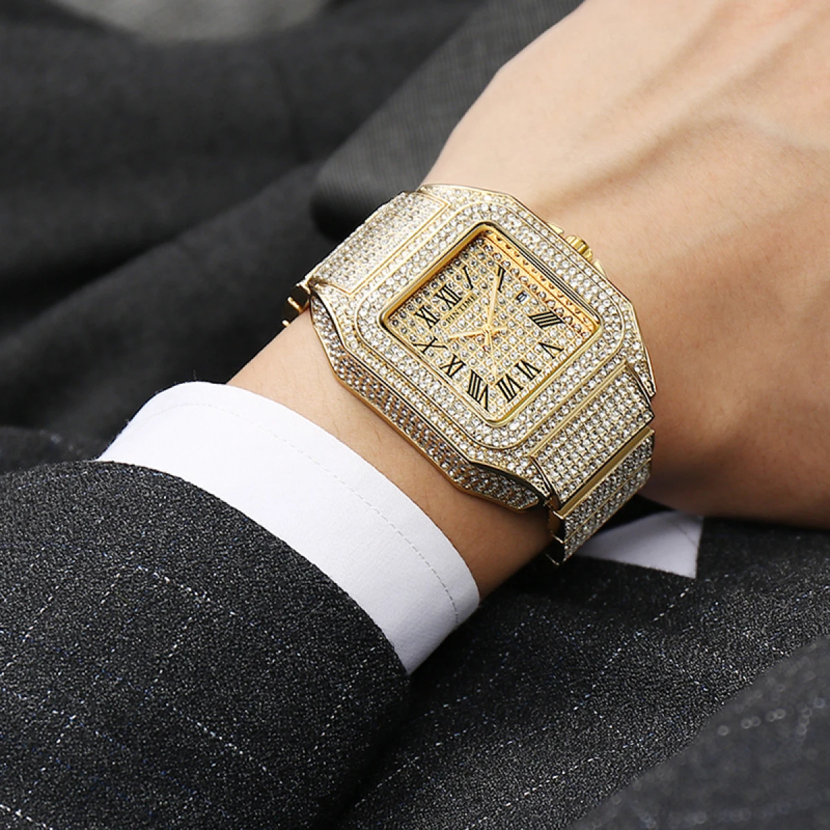 Reloj-Hombre-Quartz-Wristwatches-Luxury-Diamonds-Relogio-Watch ...
