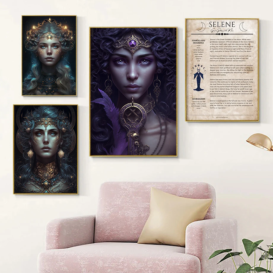 Hekate Poster Greek Goddess of Magic and Witchcraft Prints Nyx, Selene ...