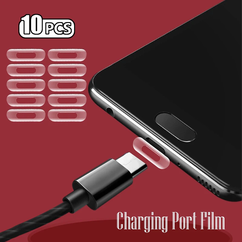 10PCS Universal Protective Film Charging Port Sticker for IPhone 13 12 ...
