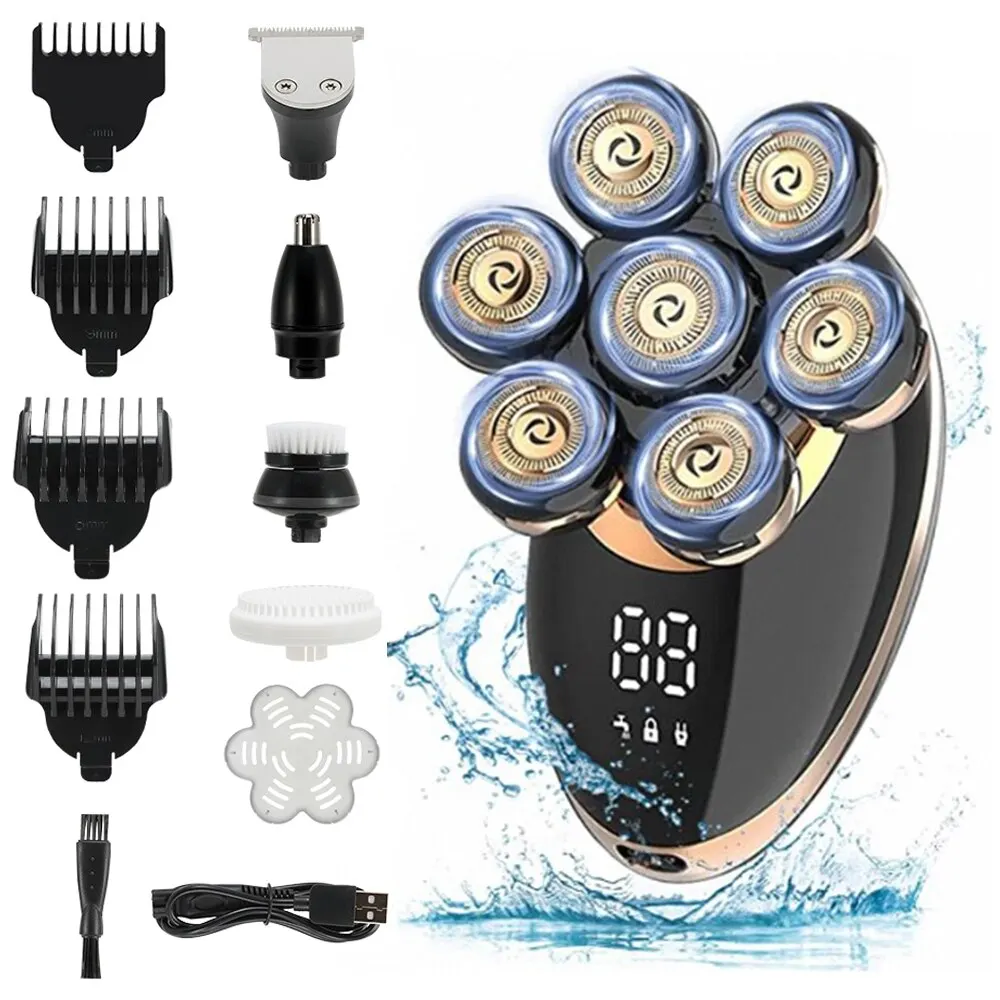 5-In-1-Men-7D-Floating-Men-Electric-Shaver-Wet-Dry-Beard-Hair-Trimmer ...