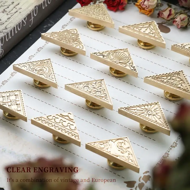 Vintage-Triangle-Wax-Seal-Fire-Lacquer-Stamp-Copper-Head-Scrapbooking ...