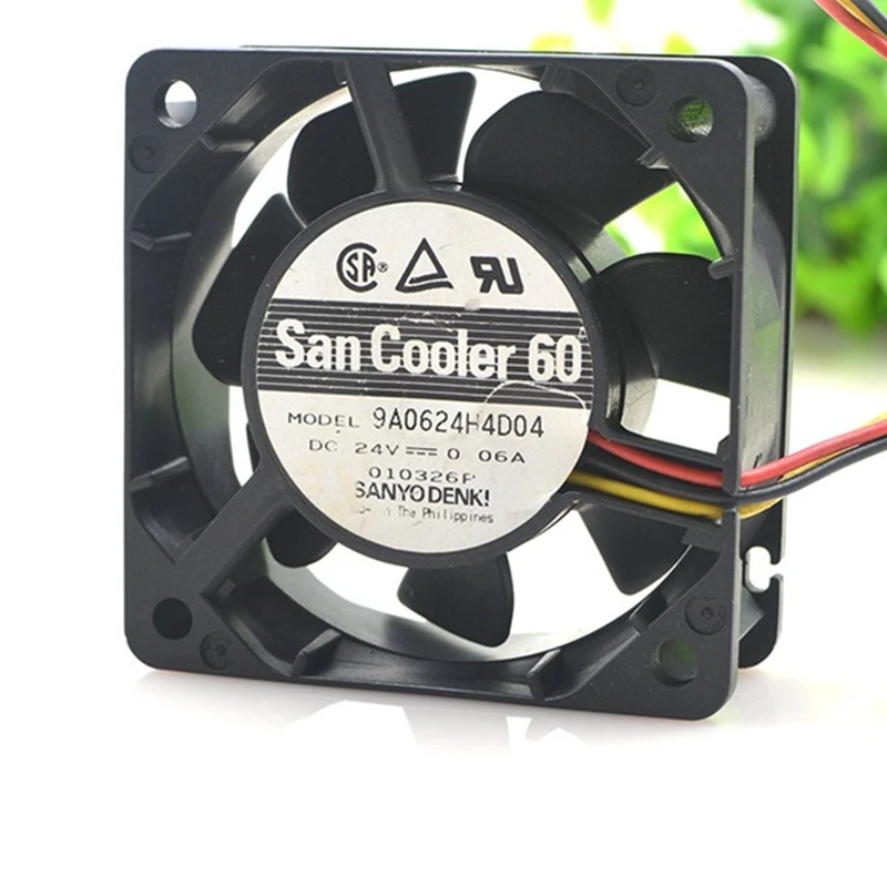 original 6cm 60*25MM 24V 0.06A 9A0624H4D04 3-wire inverter cooling fan ...