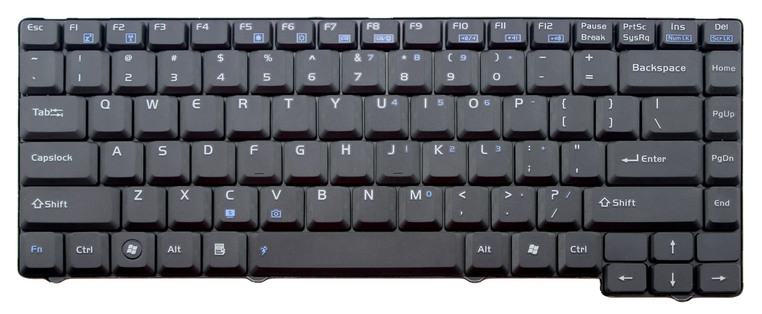 New Black US English Keyboard Black Frame For ASUS F5 F5R F5RL F5SF ...