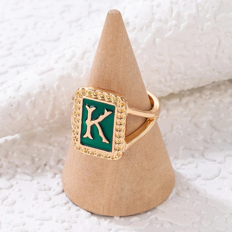 Docona Punk Alloy Letter K Ring for Men‘s and Women‘s Hip Hop Geometric ...