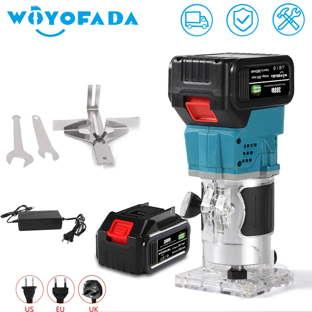 Brushless-Wood-Router-Tool-Combo-Kit-Electric-Woodworking-Machines ...