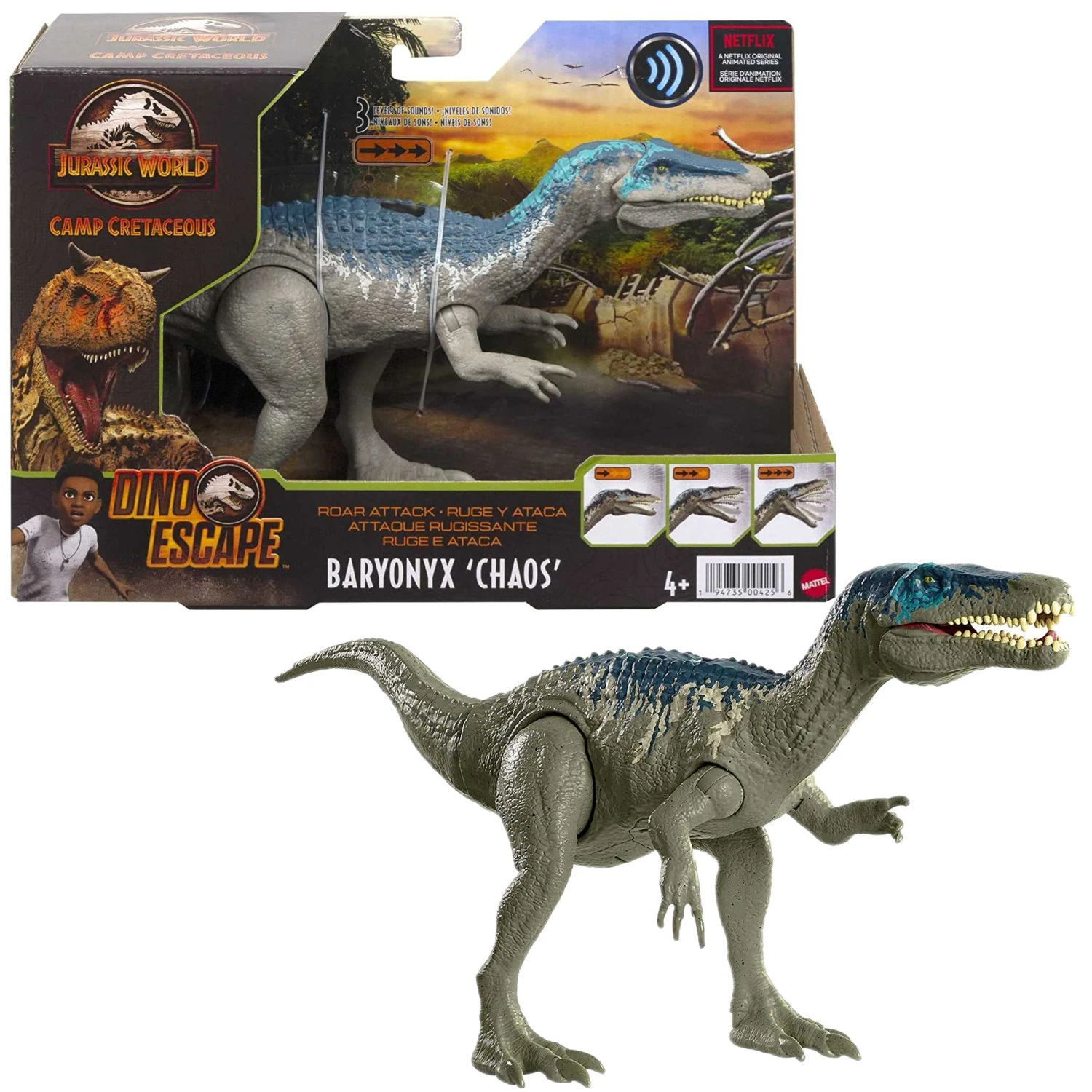 Jurassic World Sound Strike Baryonyx Grim Collectible Electric Dinosaur ...