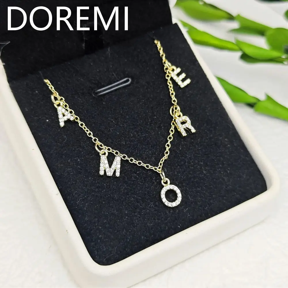 DOREMI-6mm-Pave-Crystal-Letter-Dangle-Necklace-DIY-letters-Charms ...