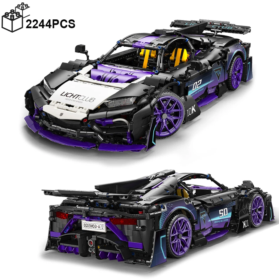 2244PCS-Technical-1-10-Purple-Benzed-AMG-ONE-Sport-Car-Building-Blocks ...