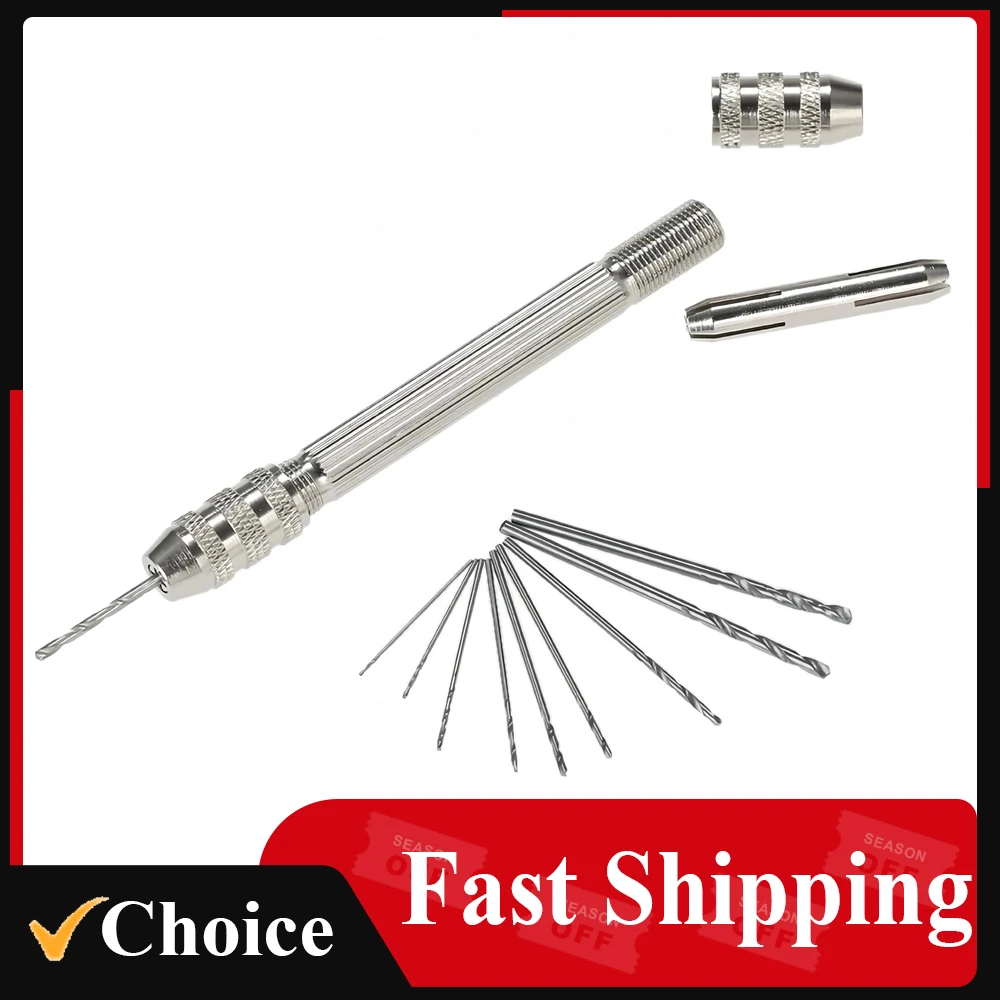 Mini-Hand-Drill-Set-10-Steel-Twist-Drill-Bit-Set-High-Quality-Drill-Bit ...
