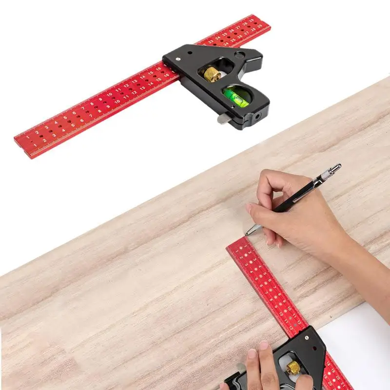 Woodworking-Ruler-45-90-Degree-Marking-Level-Tool-Construction-Tools ...