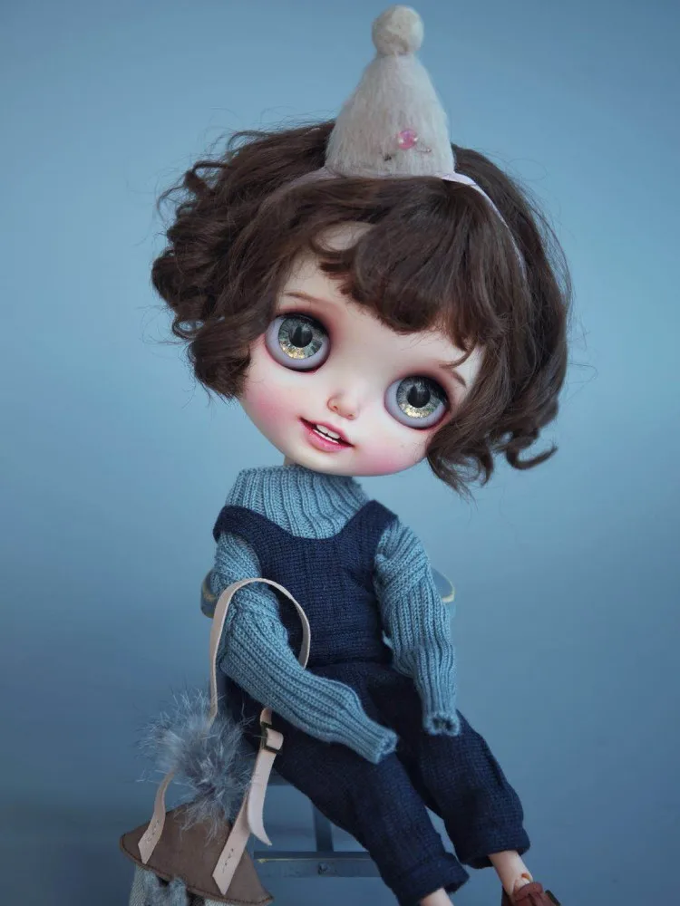 Nova-Chegada-BJD-Boneca-Perucas-Para-Blythe-Mohair-Ondas-Cabelo-Boneca ...