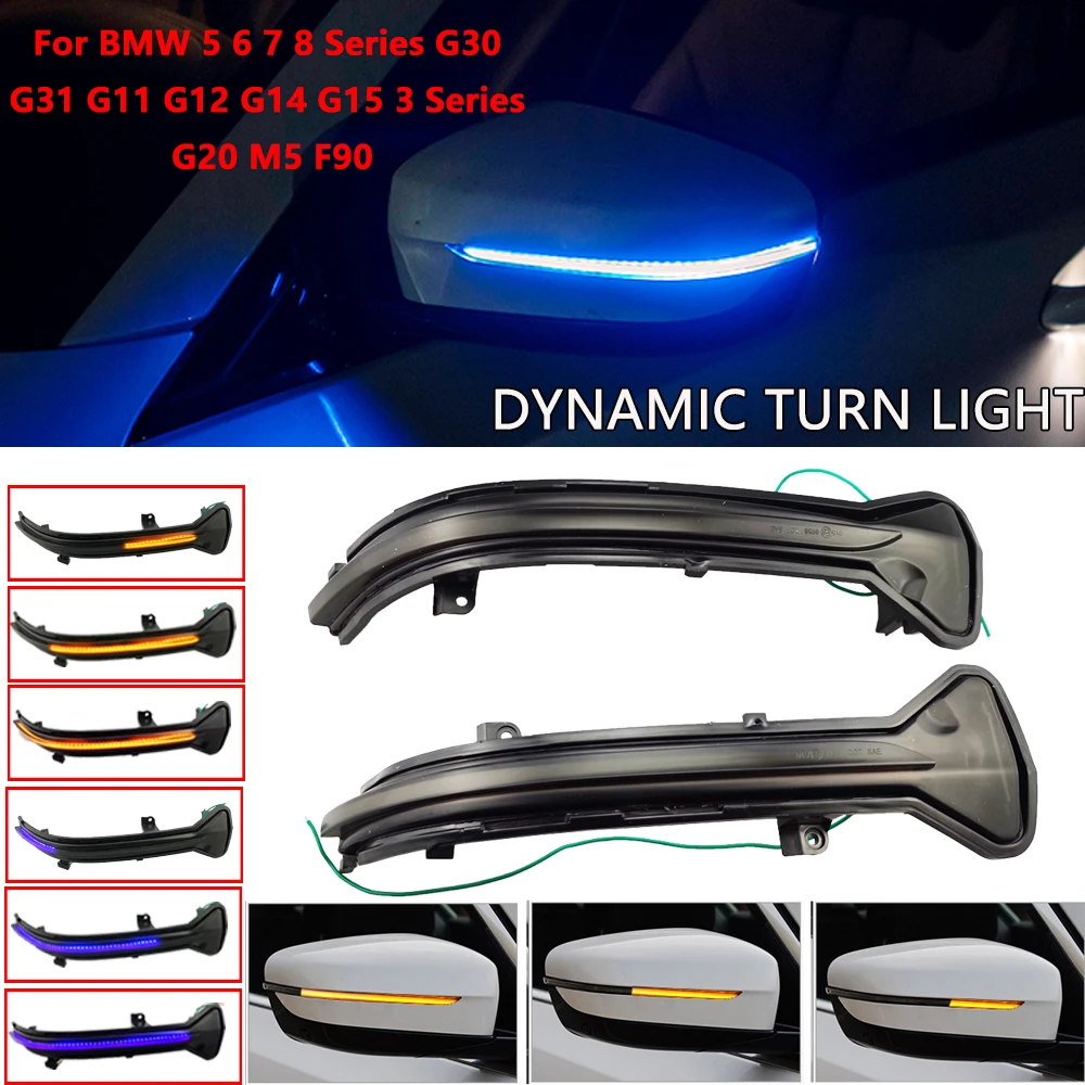 Black LED Dynamic Turn Signal Light Side Mirror Flashing Light For BMW ...