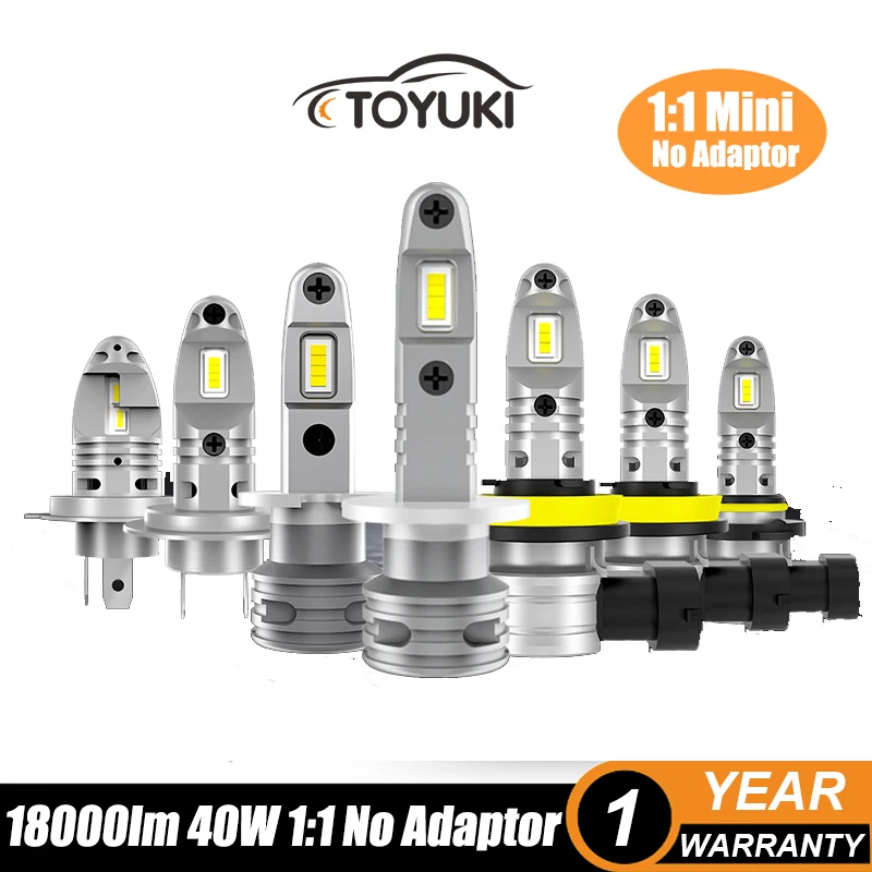 TOYUKI-2-Buah-Lampu-Depan-Bohlam-Led-H1-H3-H7-Ukuran-Halogen-untuk ...