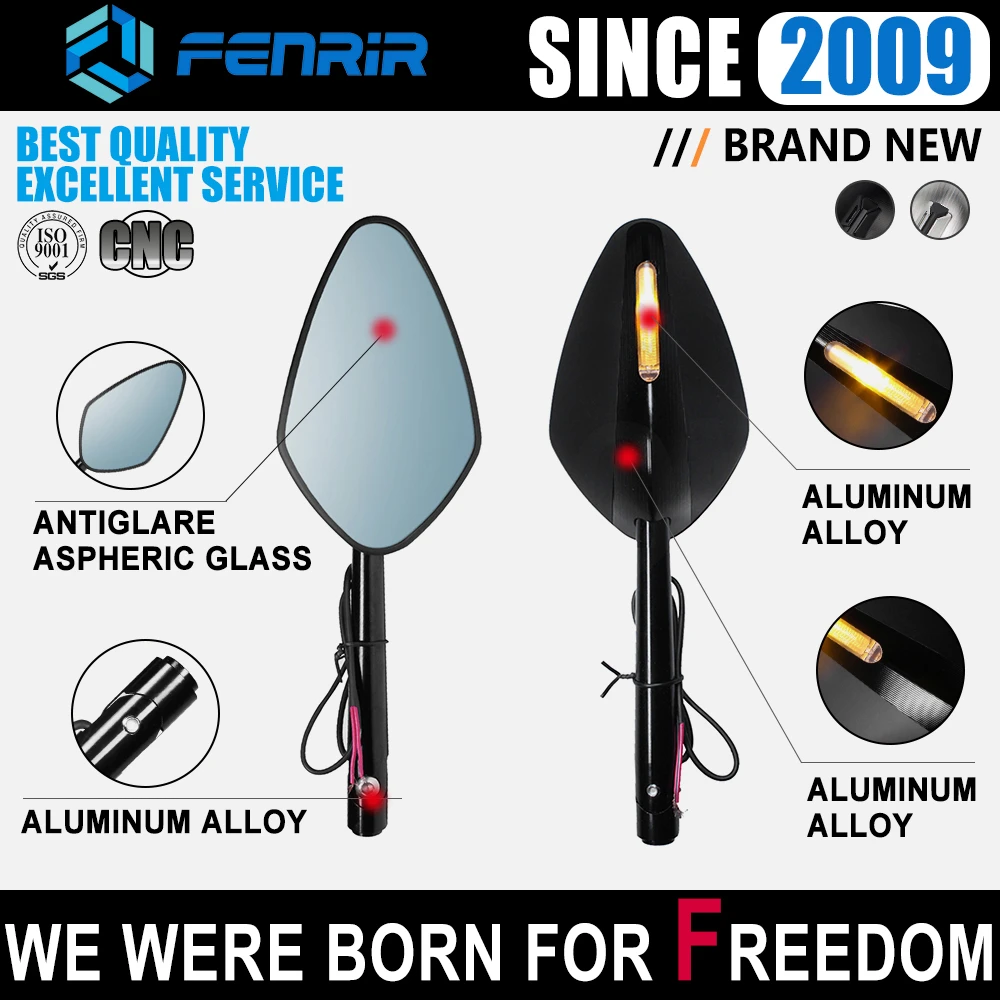 CNC Motorcycle Side Mirror Turn Signal LED Light for Benelli Leoncino ...