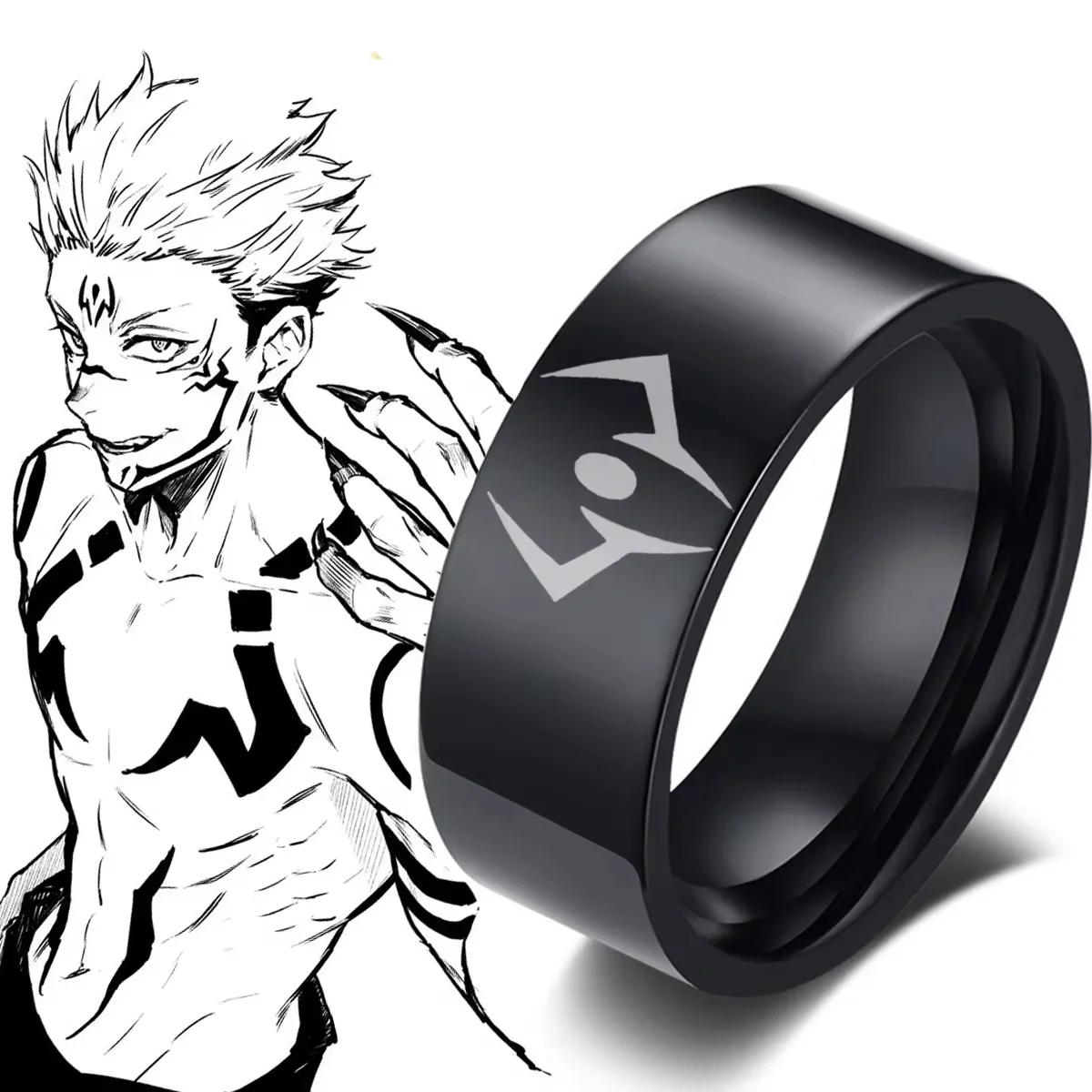 Bagues-en-acier-inoxydable-Anime-Jujutsu-Kaimmense-Ry-men-Sukuna ...