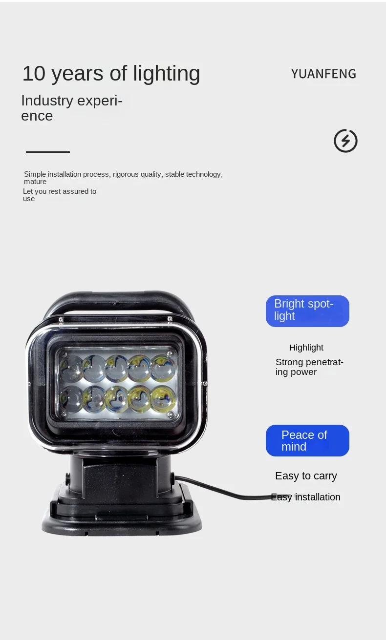 Remote Control Spotlight Wireless RGB Remote Spotlight Rechargeable