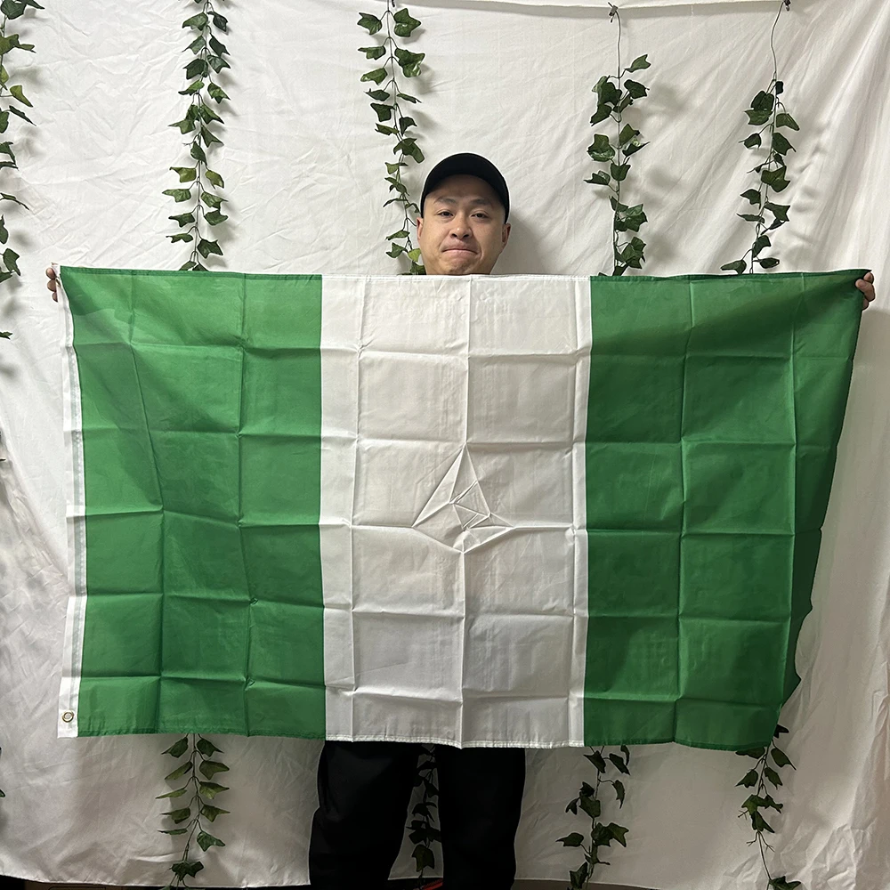 TIKI FLAG Nigeria Flag 3x5fts 90x150cm polyester Green White NGA NG ...