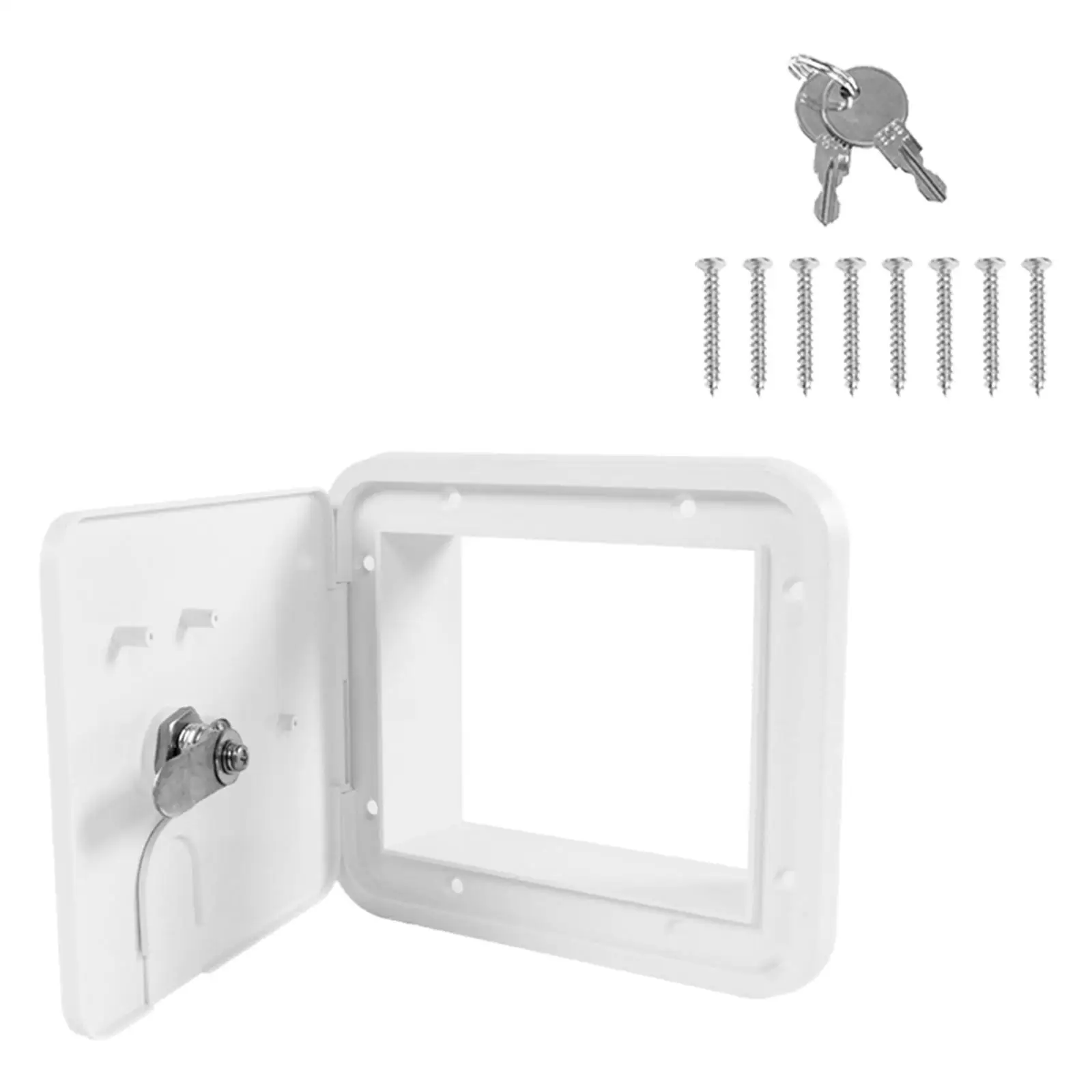 Square-RV-Trailer-Electric-Cable-Hatch-W-2-Keys-W-Door-Compartment ...