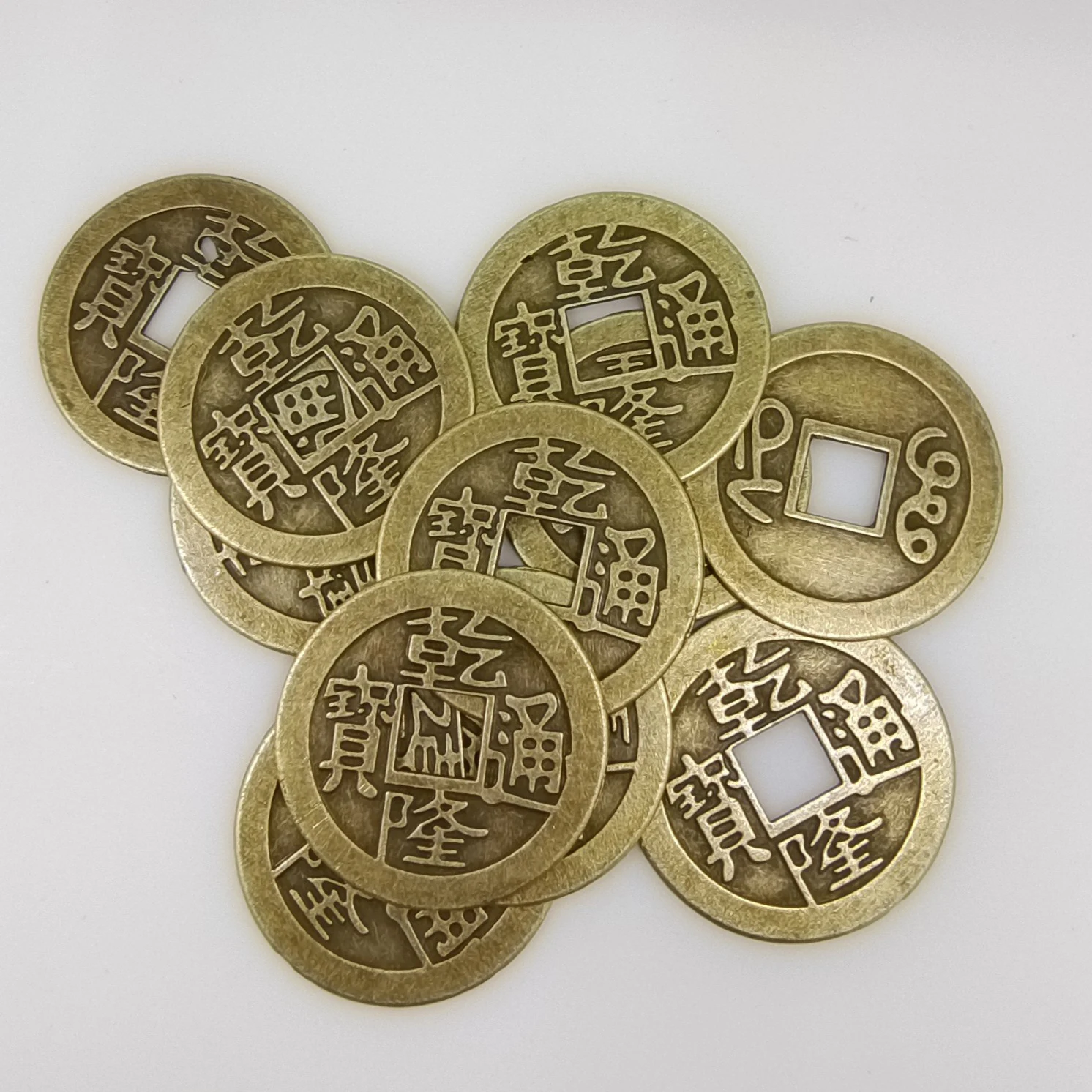 50Pcs-Chinese-Copper-Coins-Craft-Feng-Shui-Lucky-Blessing-Ancient ...